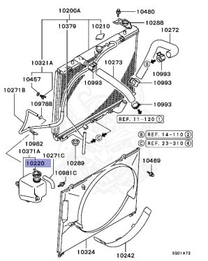 MR241073 - Mitsubishi - Cap, Radiator Condenser Tank - Nengun Performance