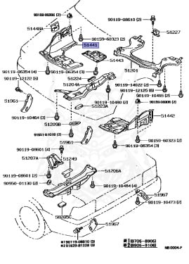 51441-12120 - Toyota - Cover, Engine Under, No.1 - Nengun Performance