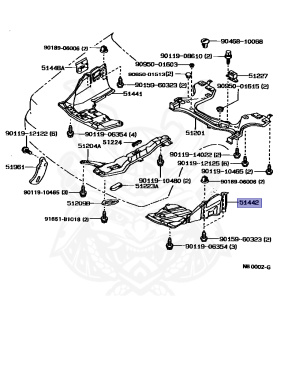 51442-12060 - Toyota - Cover, Engine Under, No.2 - Nengun Performance