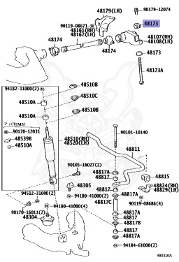 48173-35010 - Toyota - Seat, Anchor Arm Adjuster - Nengun Performance