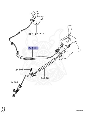 2440A030 - Mitsubishi - Cable, Gearshift Key Lock - Nengun Performance