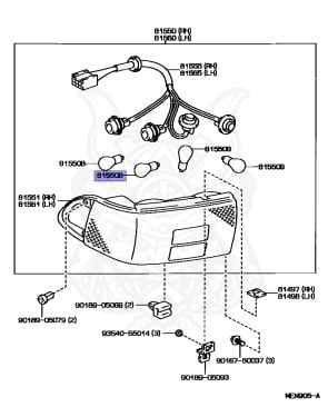 99132-11210 - Toyota - Bulb (for Front Turn Signal Lamp) - Nengun ...