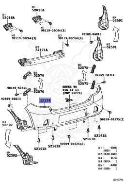 52159-52520-A0 - Toyota - Cover, Rear Bumper - Nengun Performance