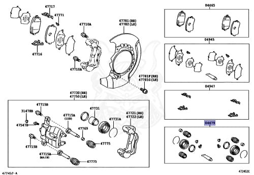 04479-44020 - Toyota - Cylinder Kit, Disc Brake, Front - Nengun Performance