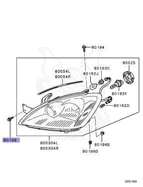 MS241187 - Mitsubishi - Bolt, Headlamp - Nengun Performance