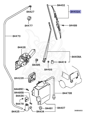 MB623364 - Mitsubishi - Blade Assy, Rr Window Wiper - Nengun Performance