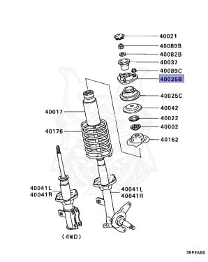 MB303452 - Mitsubishi - Insulator, Fr Susp Strut - Nengun Performance