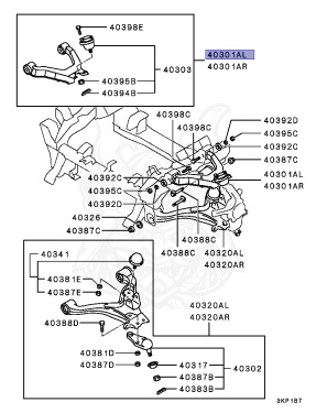 MR496793 - Mitsubishi - Arm Assy, Fr Susp, Upr Lh - Nengun Performance