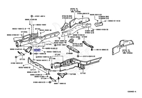 57107-17050 - Toyota - Bracket Sub-assy, Strut Bar, Rh - Nengun Performance