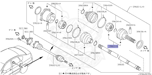 39211-JK00A - Nissan - Outer Joint Assembly - Nengun Performance