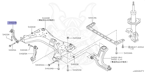 54524-AX001 - Nissan - Link Compressor Kit, Front Suspension -rh ...