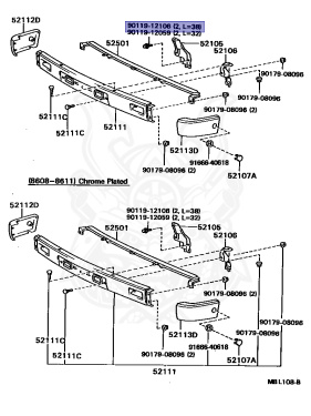 90119-12106 - Toyota - Bolt - Nengun Performance