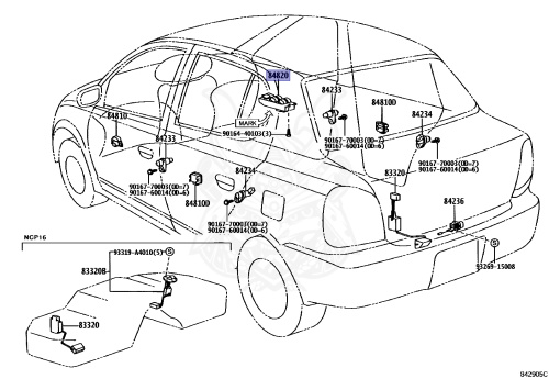 84820-52010 - Toyota - Master Switch Assy, Power Window Regulator ...