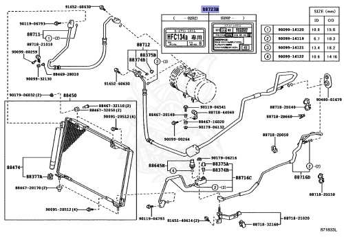 88723-20030 - Toyota - Label, Cooler Service Caution - Nengun Performance