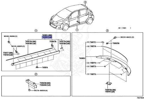 76902-52120-A0 - Toyota - Mudguard Sub-assy, Side, Lh - Nengun Performance