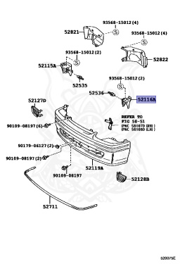 52116-26040 - Toyota - Support, Front Bumper Side, Lh - Nengun Performance