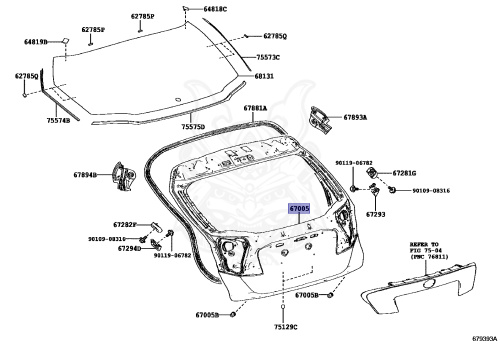 67005-10A00 - Toyota - Panel Sub-assy, Back Door - Nengun Performance