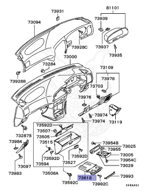MB878273 - Mitsubishi - Holder, Instrument Panel Console Cup - Nengun ...