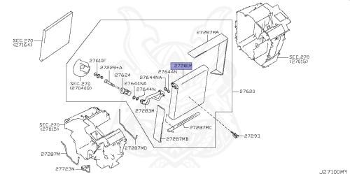 27281-JN20A - Nissan - Evaporator Assembly, Front - Nengun Performance