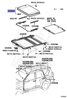 63201-60132 - Toyota - Glass Sub-assy, Sliding Roof - Nengun Performance