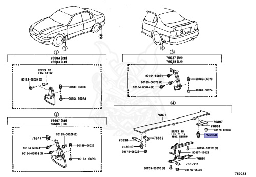 75395-12090 - Toyota - Clip, Outside Moulding, No.1 - Nengun Performance