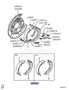 4800A001 - Mitsubishi - Shoe Set, Rr Brake - Nengun Performance