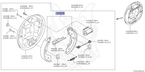 D4060-3HA0C - Nissan - Brake Shoe Kit - Nengun Performance