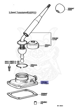 33506-10011 - Toyota - Retainer Sub-assy, Control Shift Lever (for ...