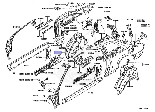 61631-12240 - Toyota - Panel, Quarter Wheel House, Outer Rh - Nengun ...