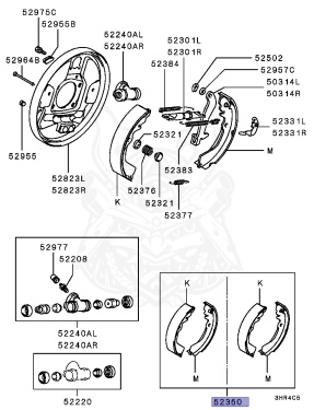 MB950065 - Mitsubishi - Shoe Set, Rr Brake - Nengun Performance