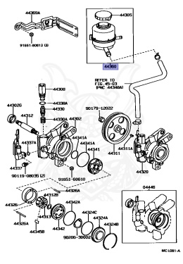 44360-10040 - Toyota - Reservoir Assy, Vane Pump Oil - Nengun Performance