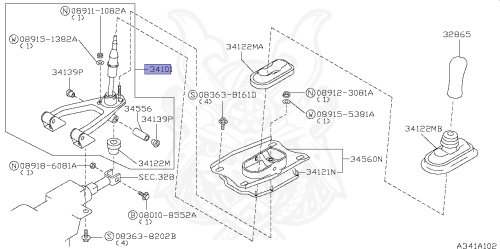 34101-40P01 - Nissan - Link Assembly, Transmission Control - Nengun ...