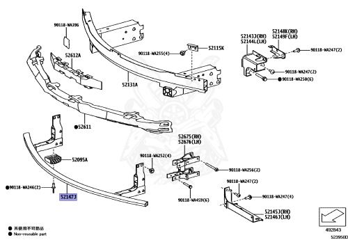 52147-WAA01 - Toyota - Bumper Support (lower) - Nengun Performance