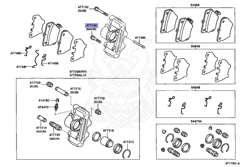 47715-20030 - Toyota - Pin, Cylinder Slide (for Rear Disc Brake ...