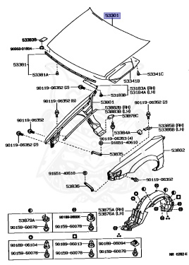 53301-12580 - Toyota - Hood Sub-assy - Nengun Performance