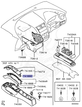 MR402859 - Mitsubishi - Clip, Floor Console - Nengun Performance