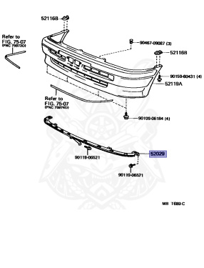 52029-10020 - Toyota - Reinforcement Sub-assy, Front Bumper, Upper ...