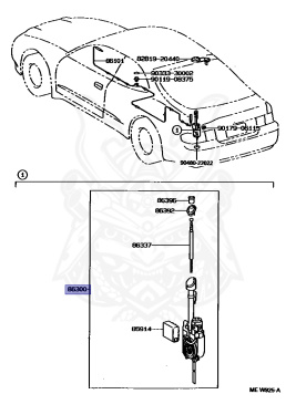 86300-2B200 - Toyota - Antenna Assy, W / Holder - Nengun Performance