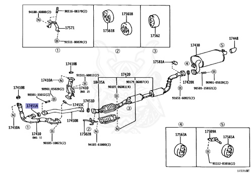 17451-20010 - Toyota - Gasket, Exhaust Pipe - Nengun Performance