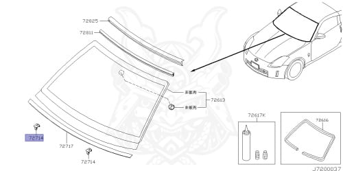 72714-0P005 - Nissan - Spacer, Glass - Nengun Performance