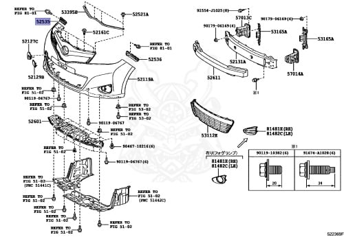 52535-52111 - Toyota - Retainer, Front Bumper Side, Rh - Nengun Performance