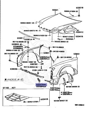 53257-20010 - Toyota - Bracket, Front End Panel Mounting, Rh - Nengun ...