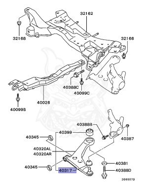 MR455070 - Mitsubishi - Cover, Fr Susp Lwr Arm Ball Joint - Nengun ...