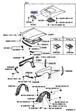 76181-21900 - Toyota - Bulge, Hood - Nengun Performance