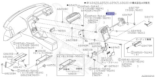68260-26U00 - Nissan - Lid, Cluster - Nengun Performance