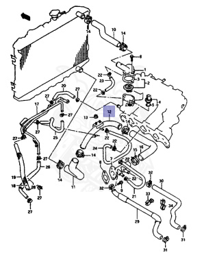 17860-80F01 - Suzuki - Pipe, Radiator Outlet - Nengun Performance