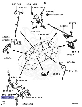 8651A095 - Mitsubishi - Sensor,fr Susp Height - Nengun Performance