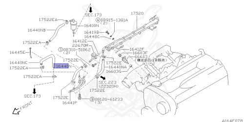 16446-05U00 - Nissan - Hose Assembly Fuel - Nengun Performance