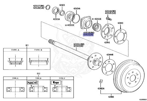 42421-35030 - Toyota - Case, Rear Axle Bearing - Nengun Performance