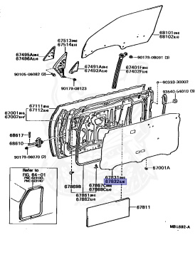 67832-20140 - Toyota - Cover, Front Door Service Hole, Lh - Nengun ...